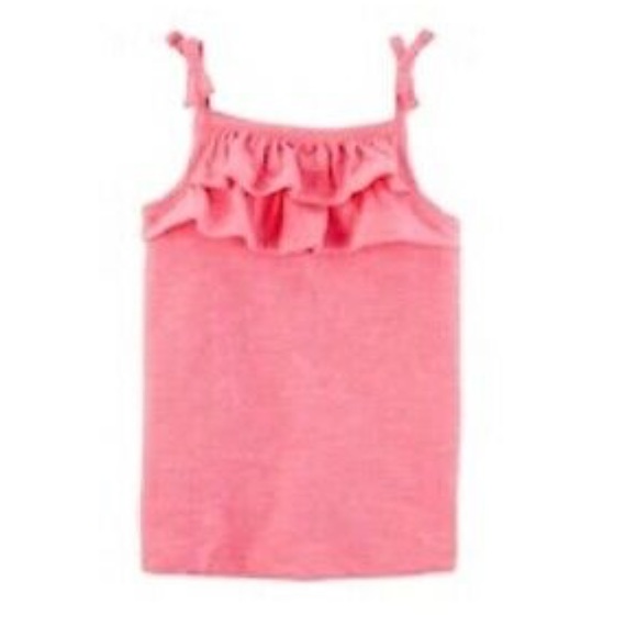 Carter's | Shirts & Tops | Carters Pink Ruffled Tank Top 2 For 8 | Poshmark